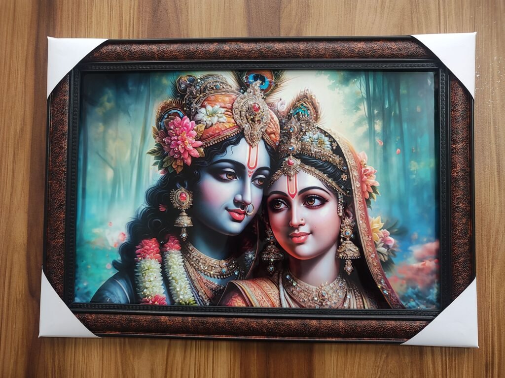 Radha Krishna Crystal Reign Art Painting I Radha Krishna Photo Frame ...